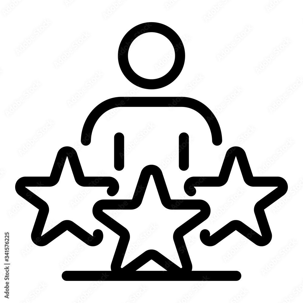 Talent employer icon. Outline talent employer vector icon for web ...
