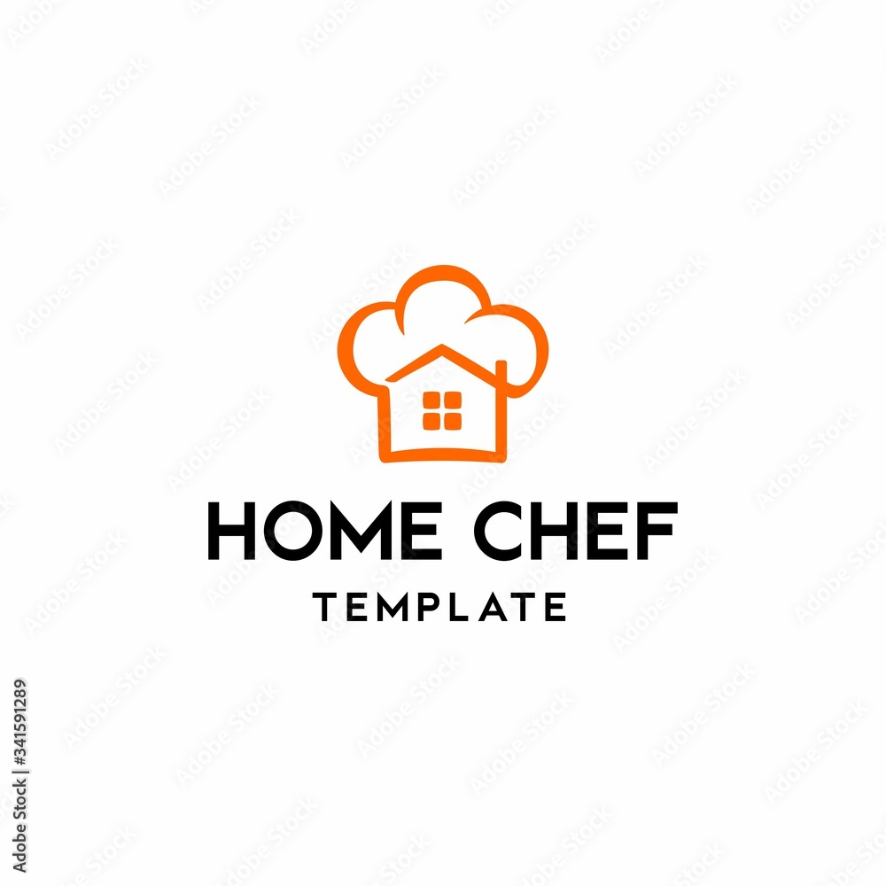 Home Chef logo design vector from creative combination of a house and a ...