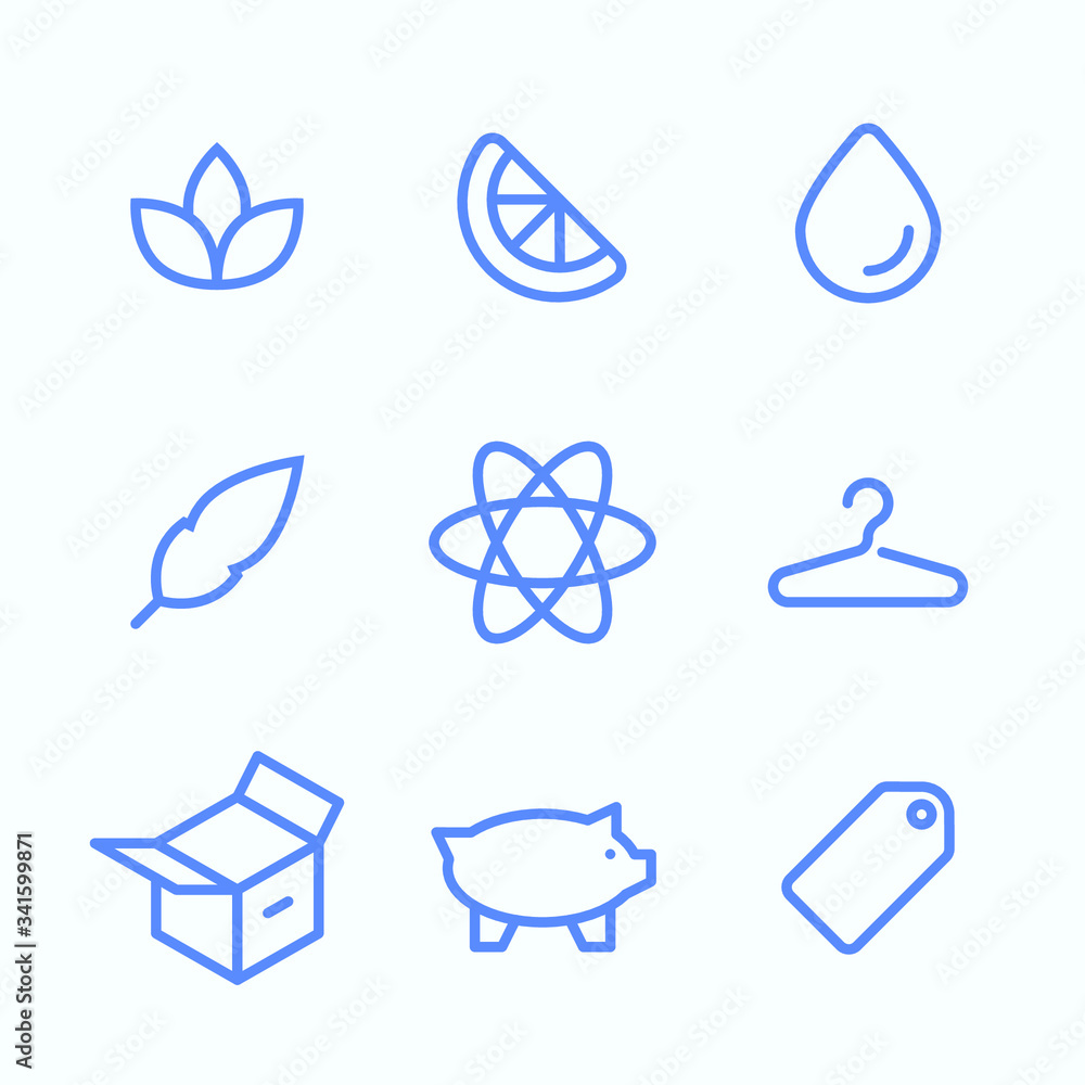 Shopping mall signage category icon. List of category icon set for the ...