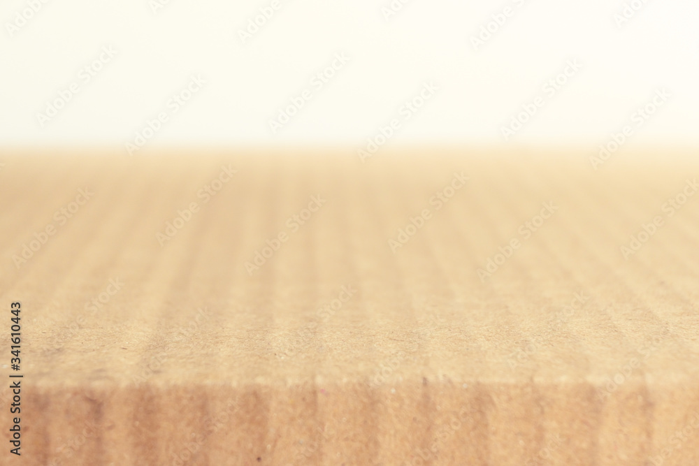 carton paper empty on table top for shelf showing of product Stock ...