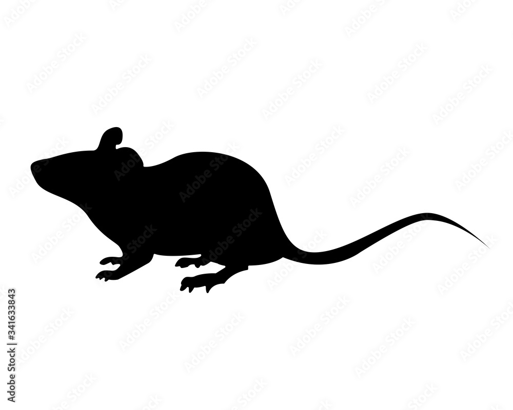 Rat pictogram silhouette vector Stock Vector | Adobe Stock