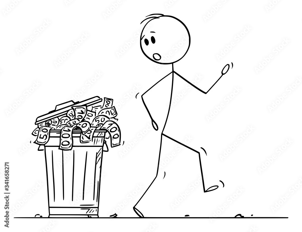 Vector cartoon stick figure drawing conceptual illustration of ...