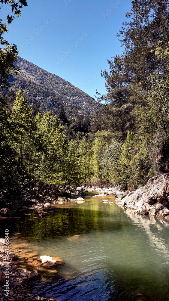 nature in Lebanon mountains rivers Chowein lake Jabal Moussa reserve ...