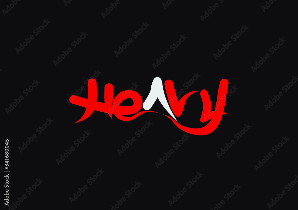 Heavy lettering text. Modern calligraphy style vector illustration ...