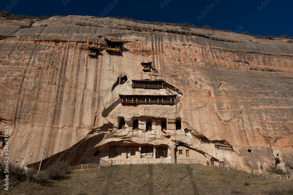 Mati Si, Temple inside of cliff face in Sunan Mati Temple Scenic Area ...