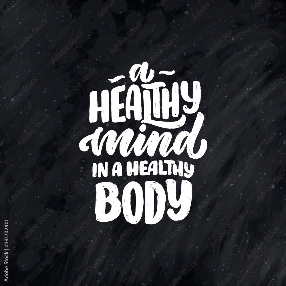 Abstract lettering about sport and fitness for poster or print design ...