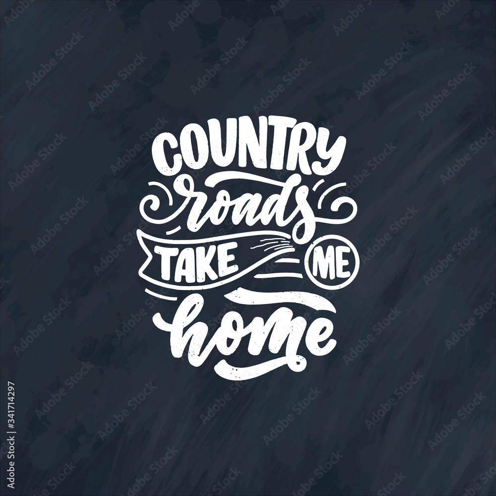 Country Music lettering quote for festival live event poster Concept ...