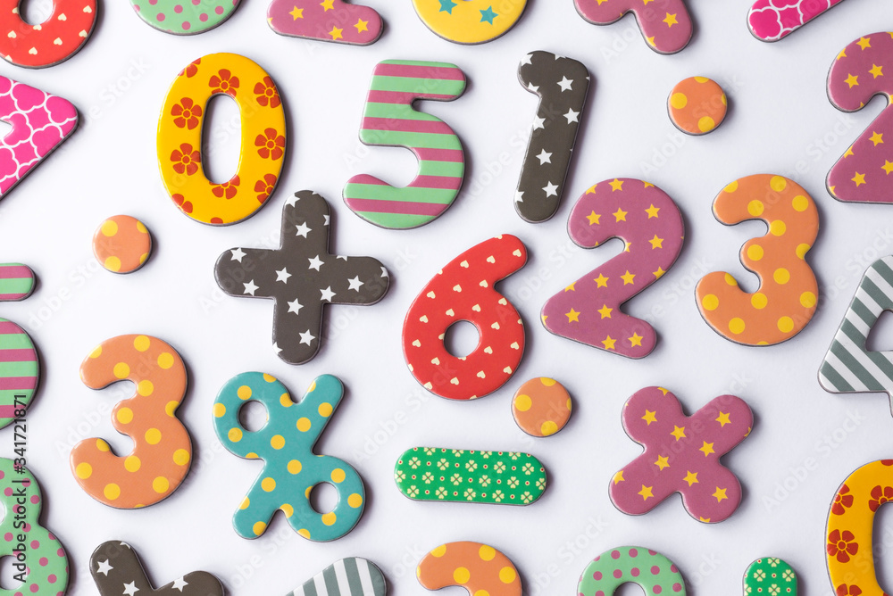 Colorful magnetic random numbers and symbols as an example for teaching ...