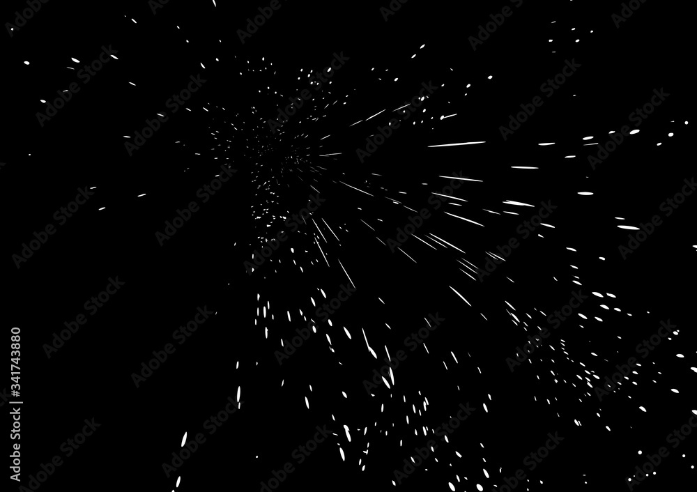 Stars cluster scatter glitter on galaxy space black abstract background ...