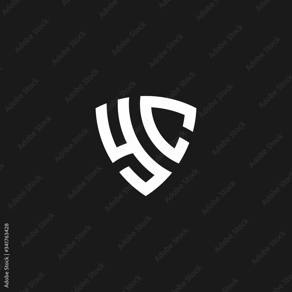 YC monogram logo with shield shape Stock Vector | Adobe Stock