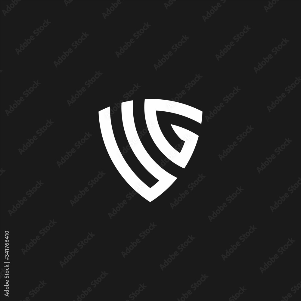 UG monogram logo with shield shape Stock Vector | Adobe Stock