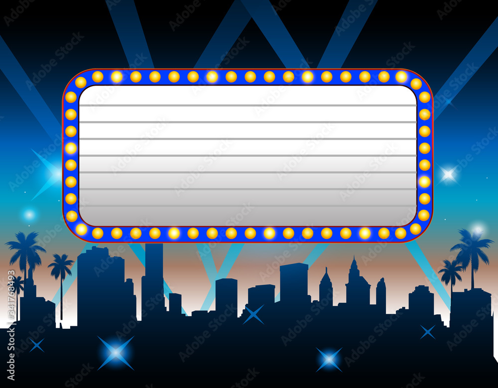Theater sign red carpet hollywood banner film premiere Stock Vector ...