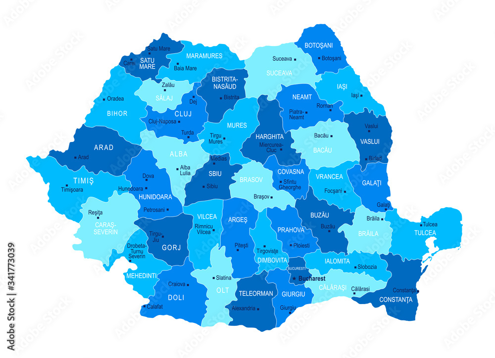 Romania Map With Cities
