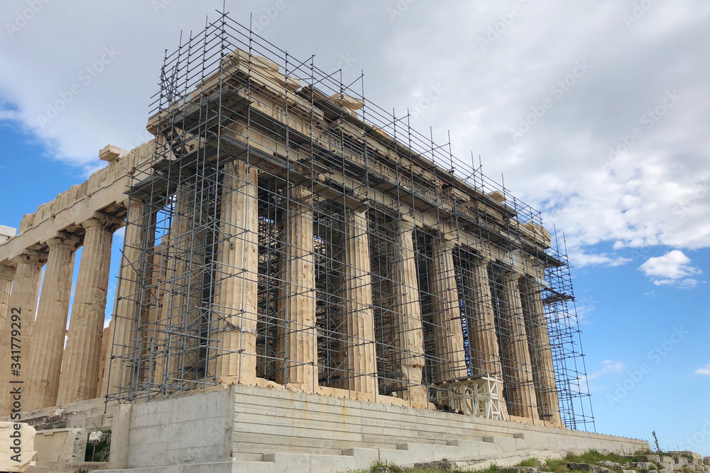 Parthenon Temple on the Acropolis of Athens, Greece Stock Photo | Adobe ...