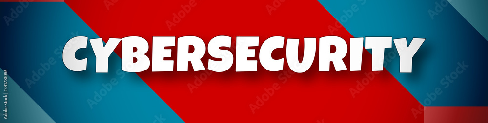 Cybersecurity - text written on colourful background Stock Illustration ...