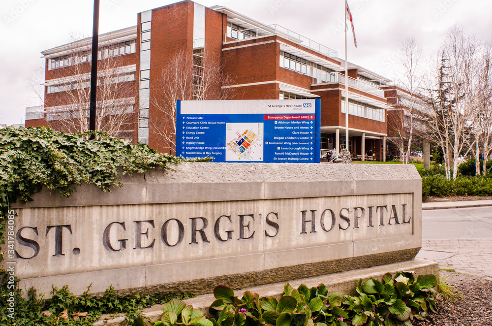 London- St George's Hospital in Tooting, south west London. One of UK's ...