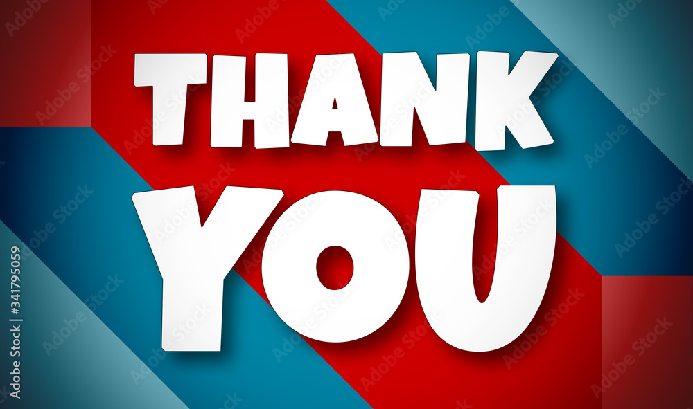 Thank You - text written on colourful background Stock Illustration ...