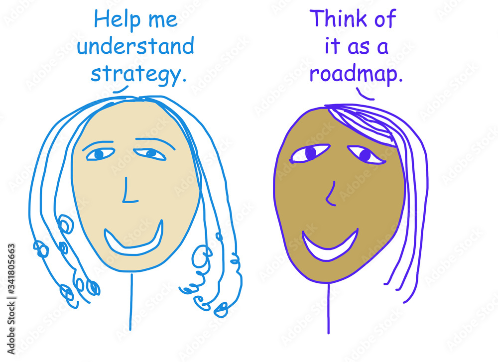 Think strategy as a roadmap Stock Illustration | Adobe Stock
