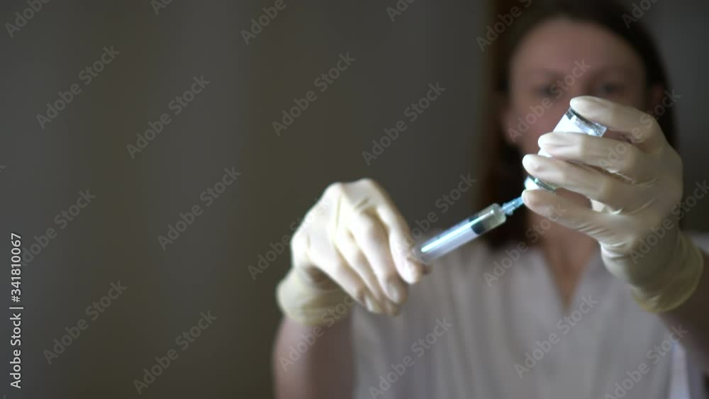 Preparing for buttocks injection. Self injection with antibiotics ...