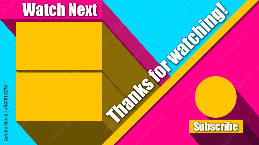 Abstract YouTube Outro Stock Illustration | Adobe Stock