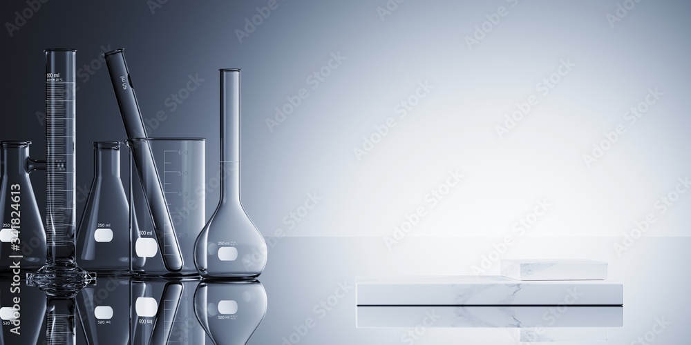 Minimal background for branding and product presentation. White marble ...