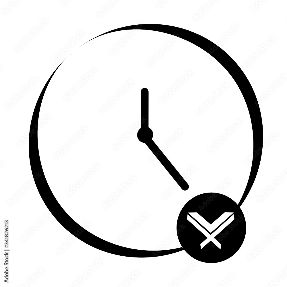 Learning time, clock, watch icon. Concept of UI design elements ...