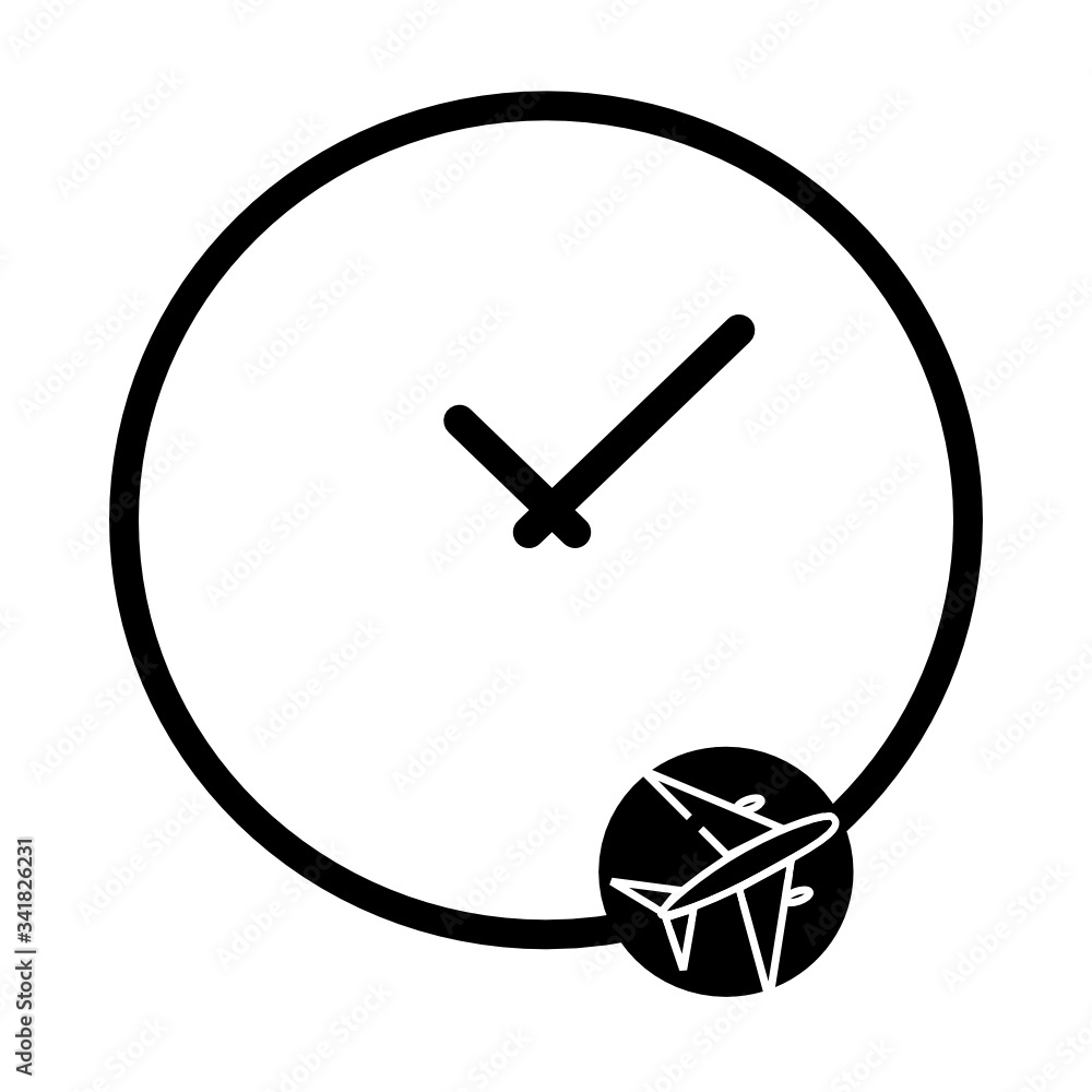 Travel time, clock, watch icon. Concept of UI design elements. Digital ...