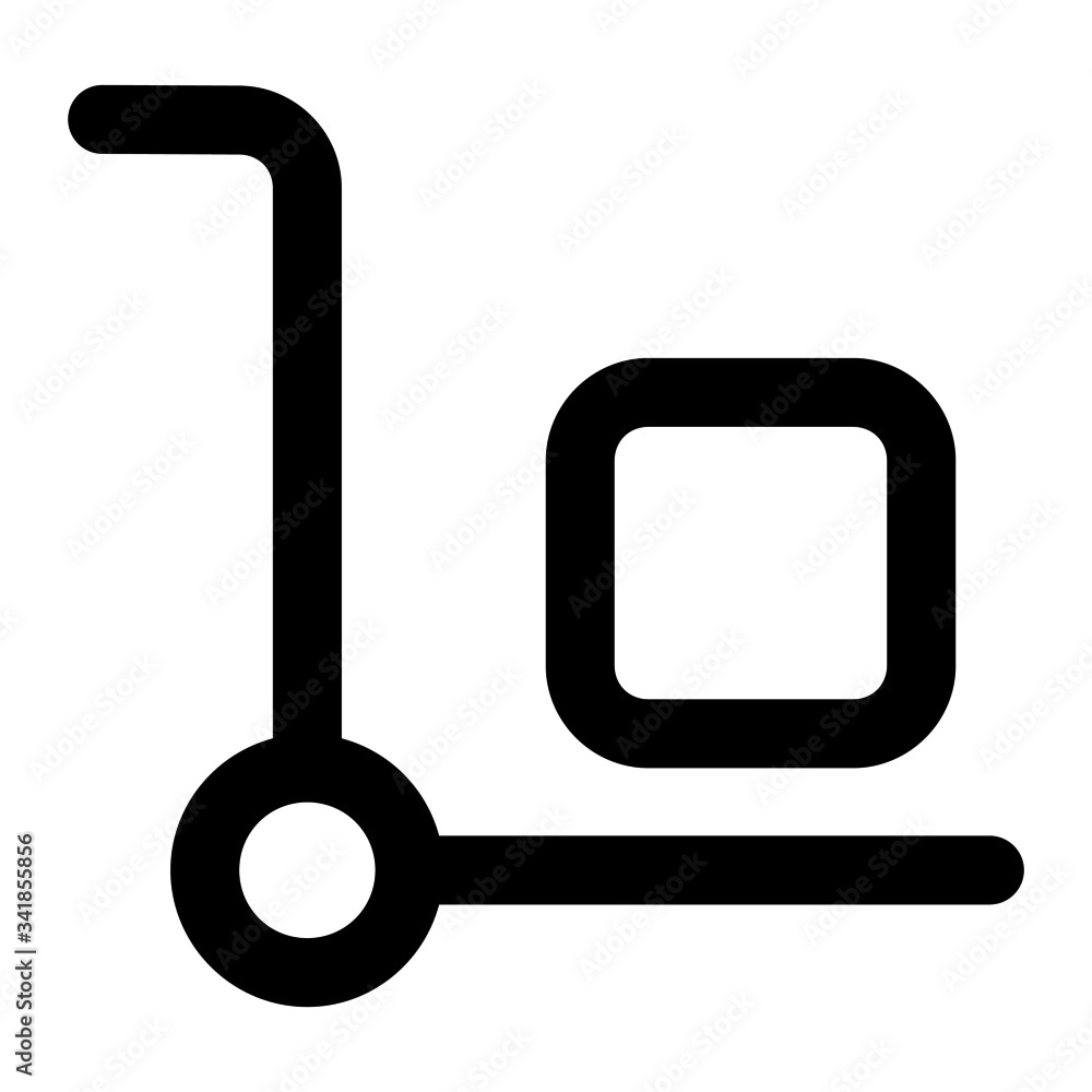 Cart grosir. Icon with outline style, perfect pixels and base size of ...