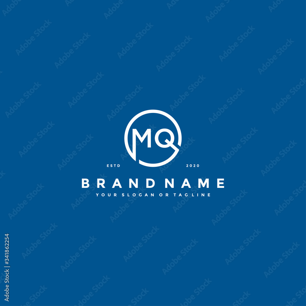 letter MQ logo design vector Stock Vector | Adobe Stock