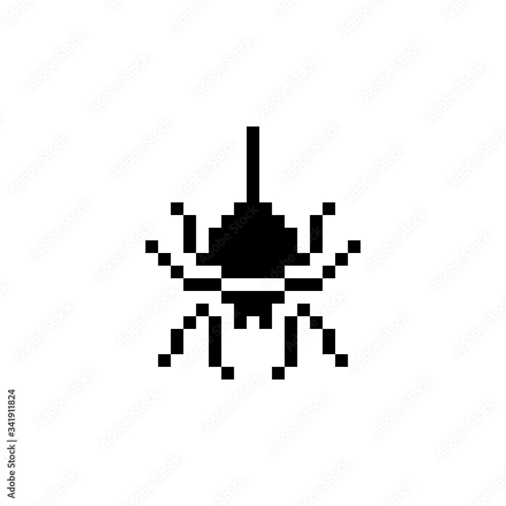 Spider. Pixel icon. Animal vector illustration Stock Vector | Adobe Stock
