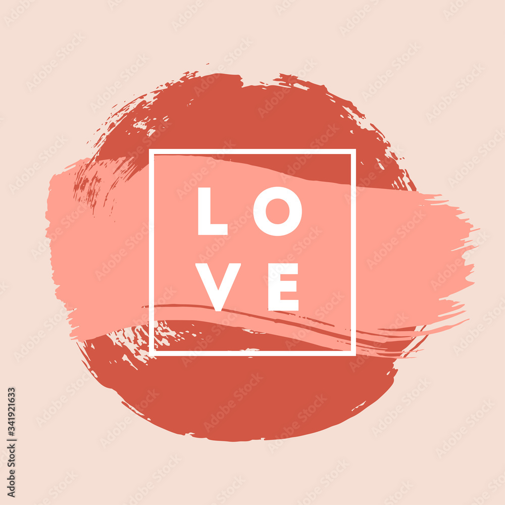 Craft label brush stroke backgrounds, paints for tags and stamps design ...