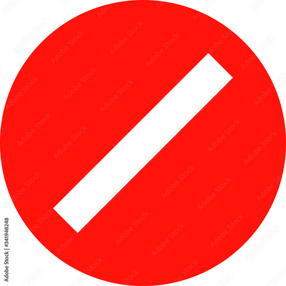 Red No Sign Empty Red Crossed Out Circle Not Allowed Sign Stock Vector ...