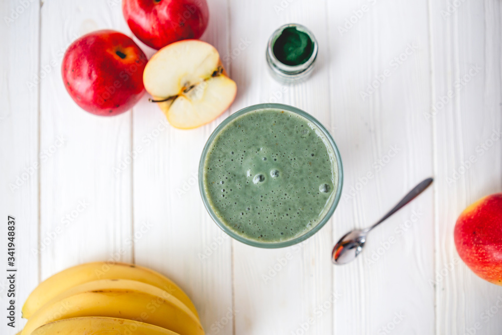 promotional shooting of a fruit cocktail for a healthy eating ...