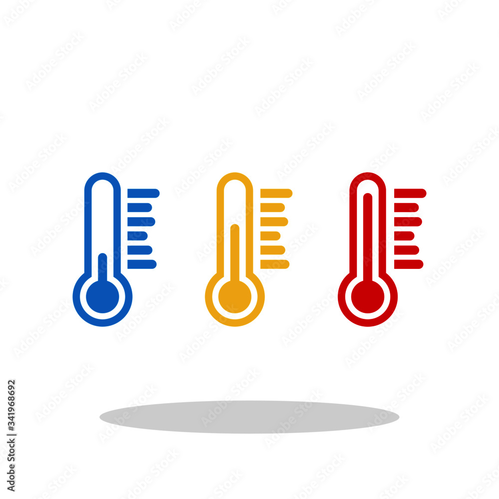 Temperature icon set in trendy flat style. Cold / Normal / Hot ... Temperature icon set in trendy flat style. Cold / Normal / Hot ...