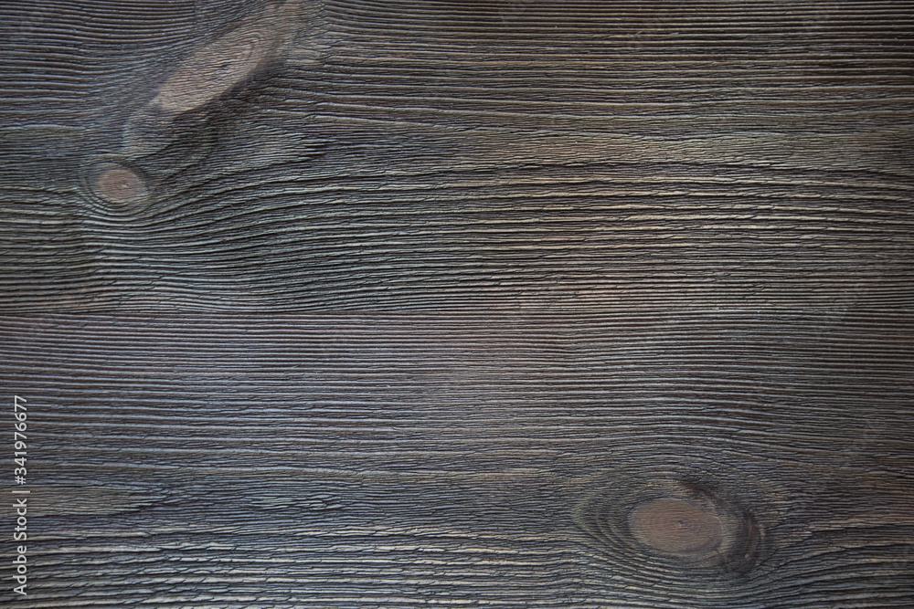 Dark wood texture with knots and horizontal fibers Stock Photo | Adobe ...
