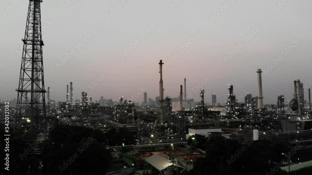 Video Stock Oil and gas industry - refinery factory - petrochemical ...