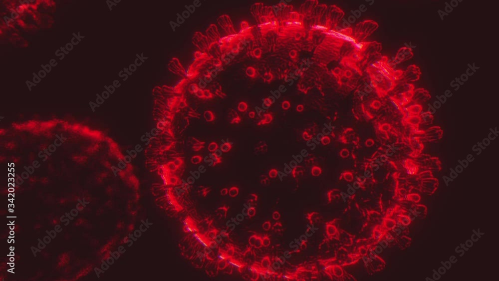 Covid 19 Coronavirus Outbreak Microscope View Background/ 4k animation ...