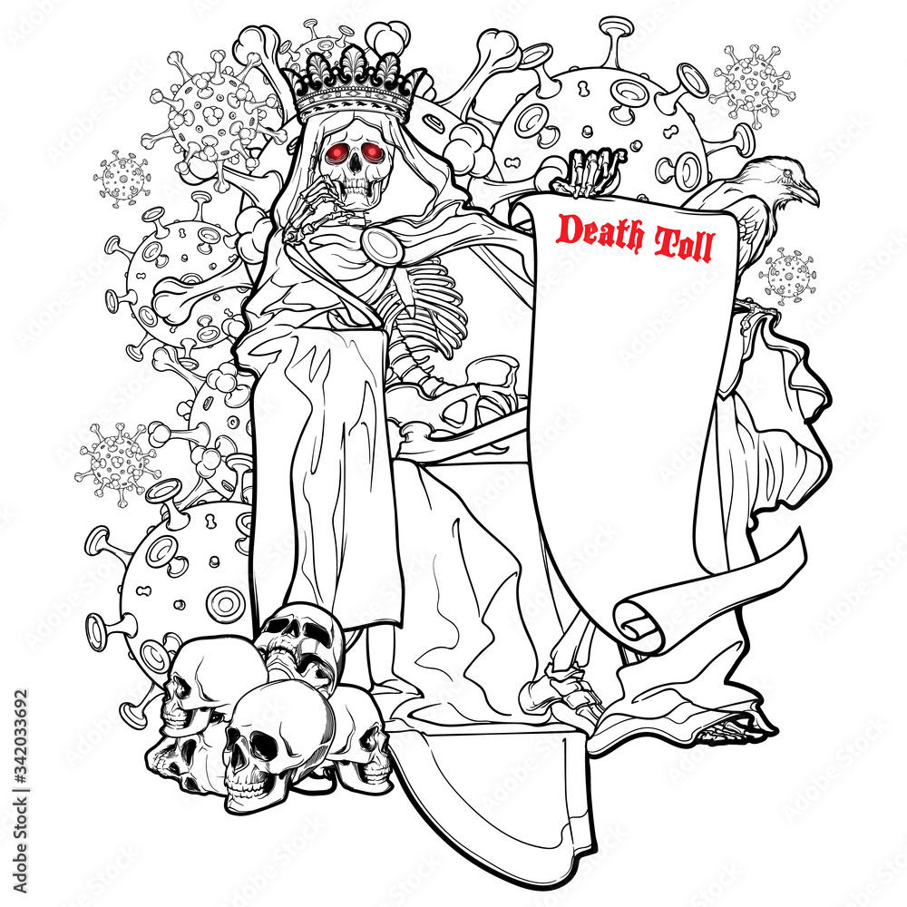 Allegoric painting of the first rider of Apocalyps - The Pestilence ...