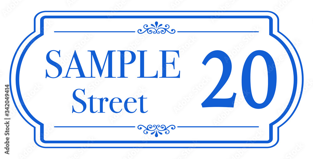 House numbers boards sign isolated, Vintage styled house nam eplate ...