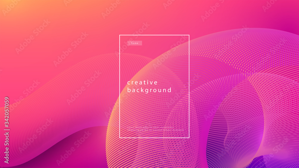 Abstract background pink design. Fluid flow gradient with geometric ...