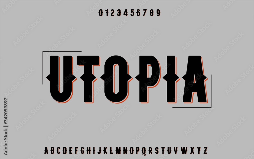 Font.alphabet.Typeface.Script.Shadow Effect.Handcrafted handwritten ...