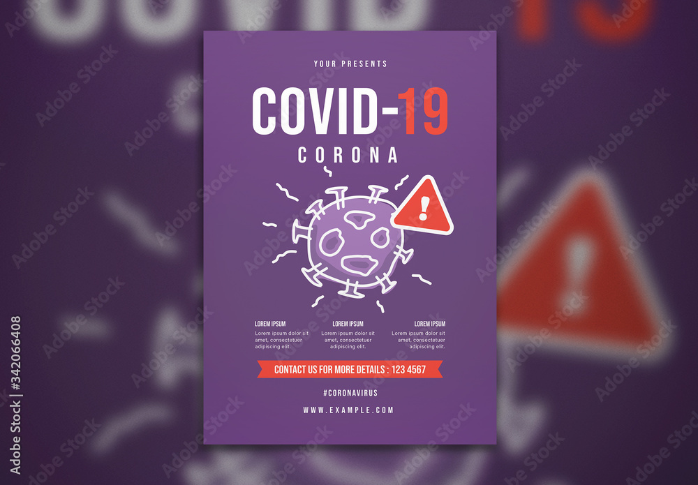 Virus Campaign Flyer Layout Stock Template | Adobe Stock