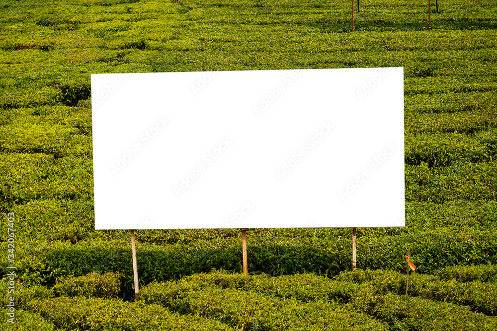 billboard banner in India Kerala Munnar tea plantations Stock Photo ...