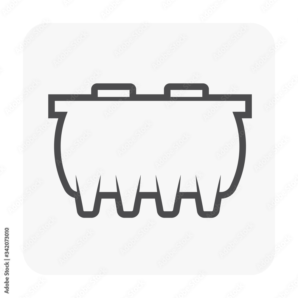 Septic tank vector icon. That sanitation equipment part of drainage ...
