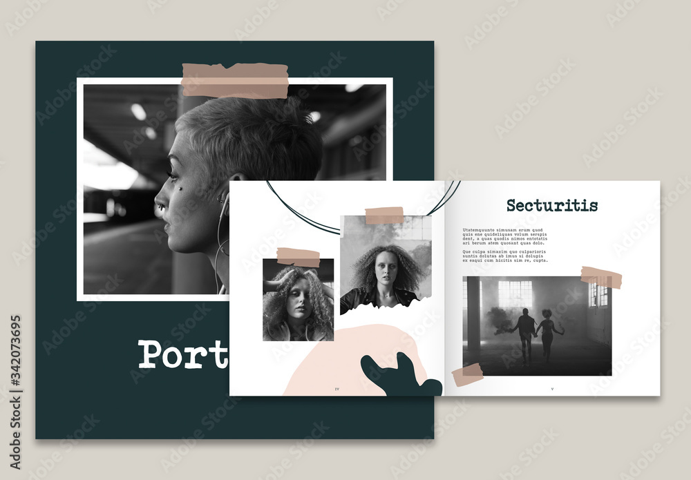 Organic Portfolio Layout Stock Template | Adobe Stock