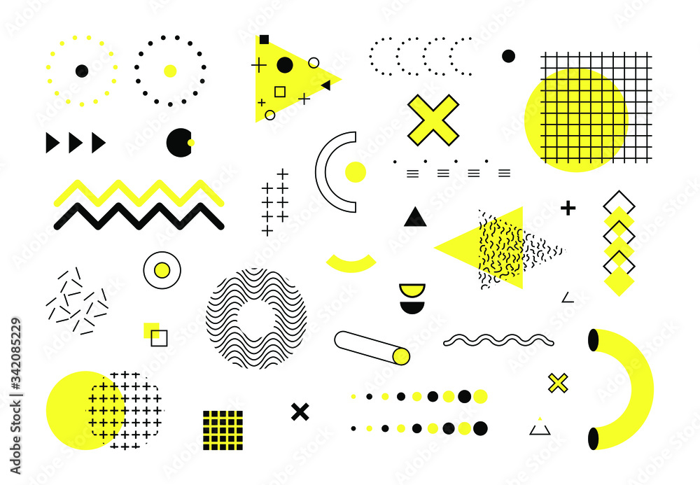 Abstract geometric colored background. Modern geometric design elements ...