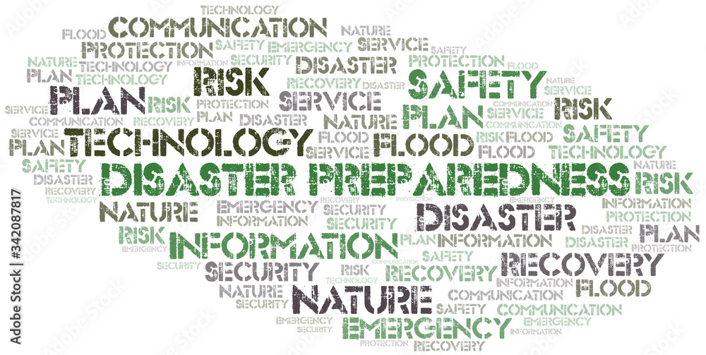 Disaster Preparedness typography vector word cloud. Stock Vector ...