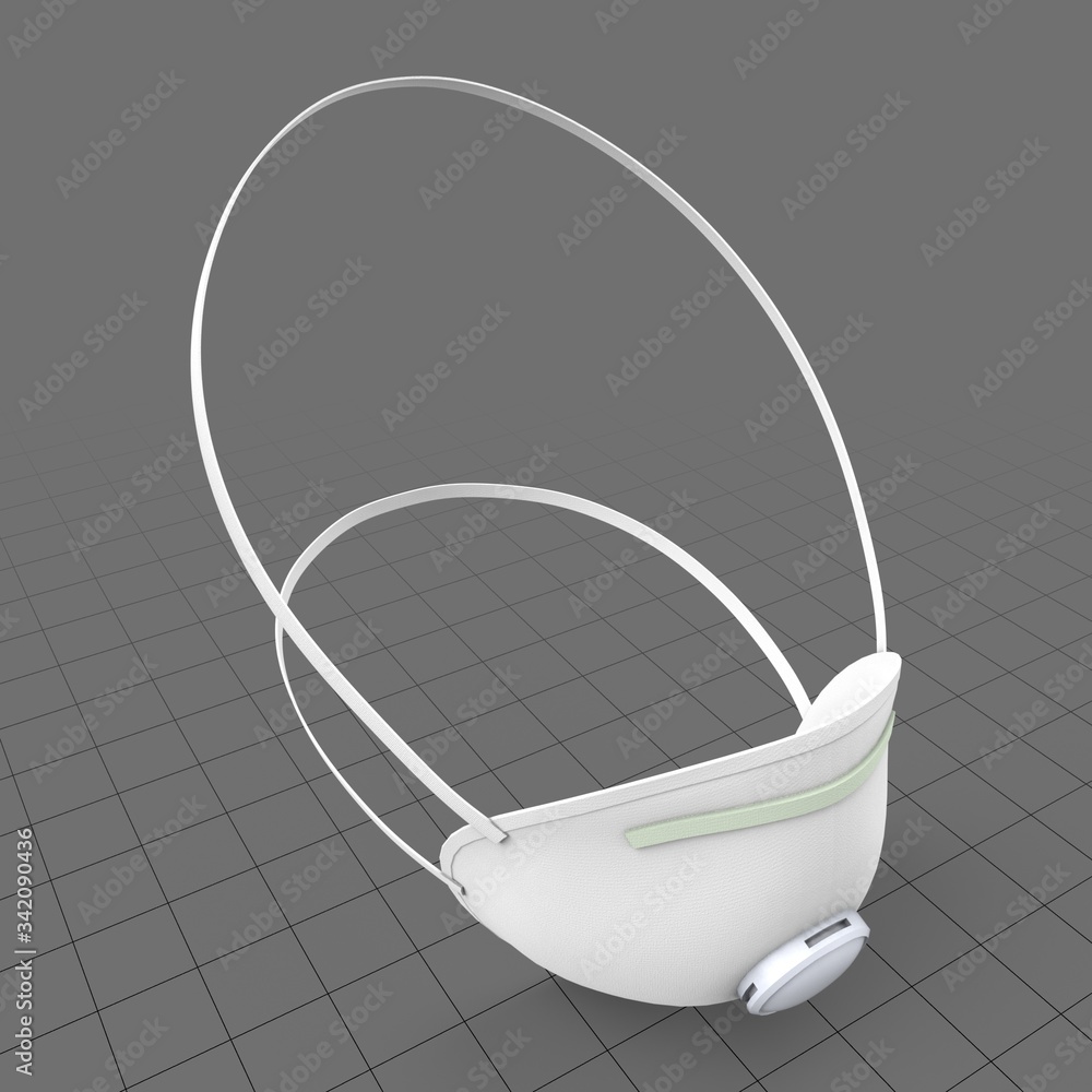 Virus protection mask 3 Stock 3D asset | Adobe Stock