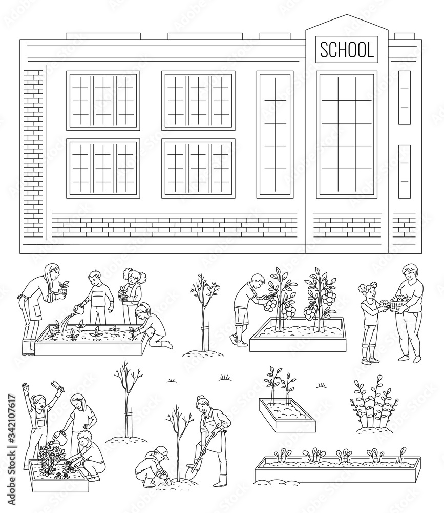 School Garden Clipart
