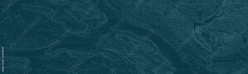 Vector abstract earth relief map. Generated conceptual elevation map ...